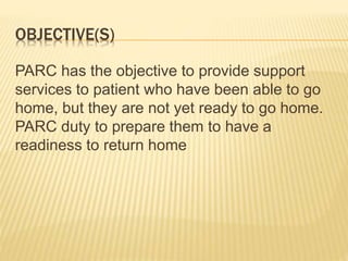 North Fitzroy Prevention and Recovery Care (PARC) | PPTX | Mental ...