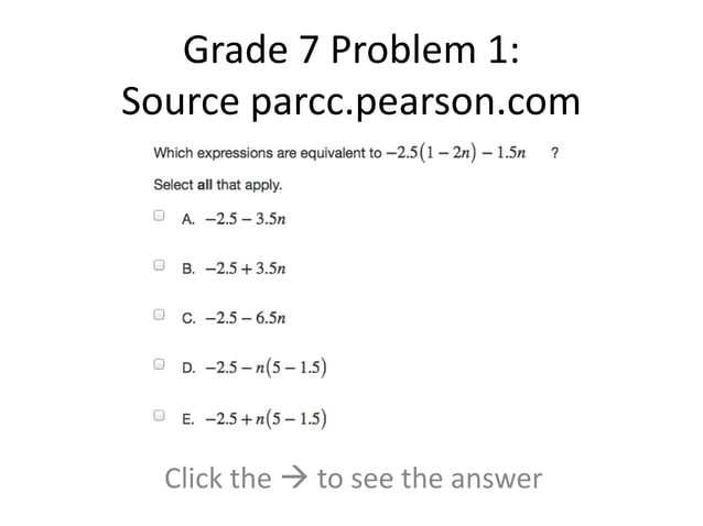 Parcc 7 | PPT