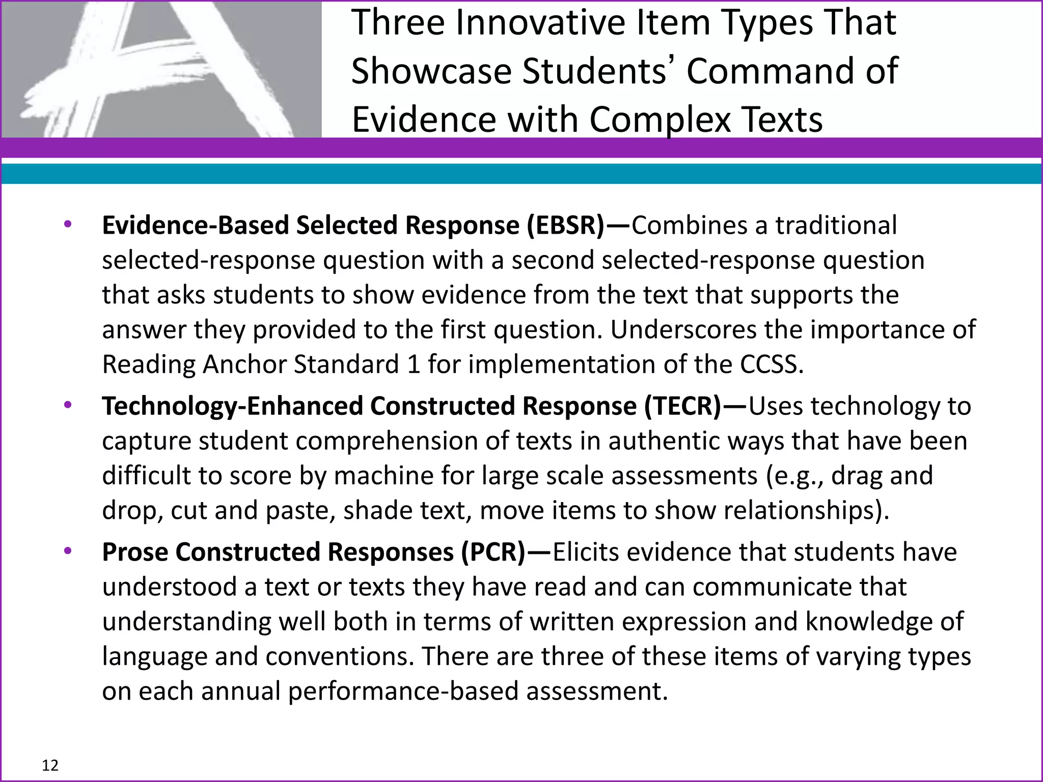 Parcc ela sample items overview ppt 081413 - fina lv3 | PPTX ...