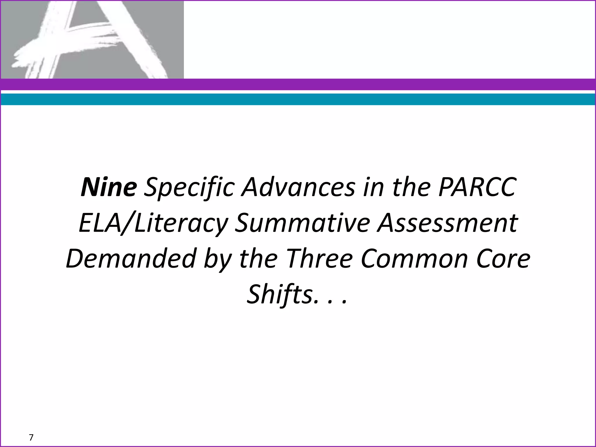 Parcc ela sample items overview ppt 081413 - fina lv3 | PPT