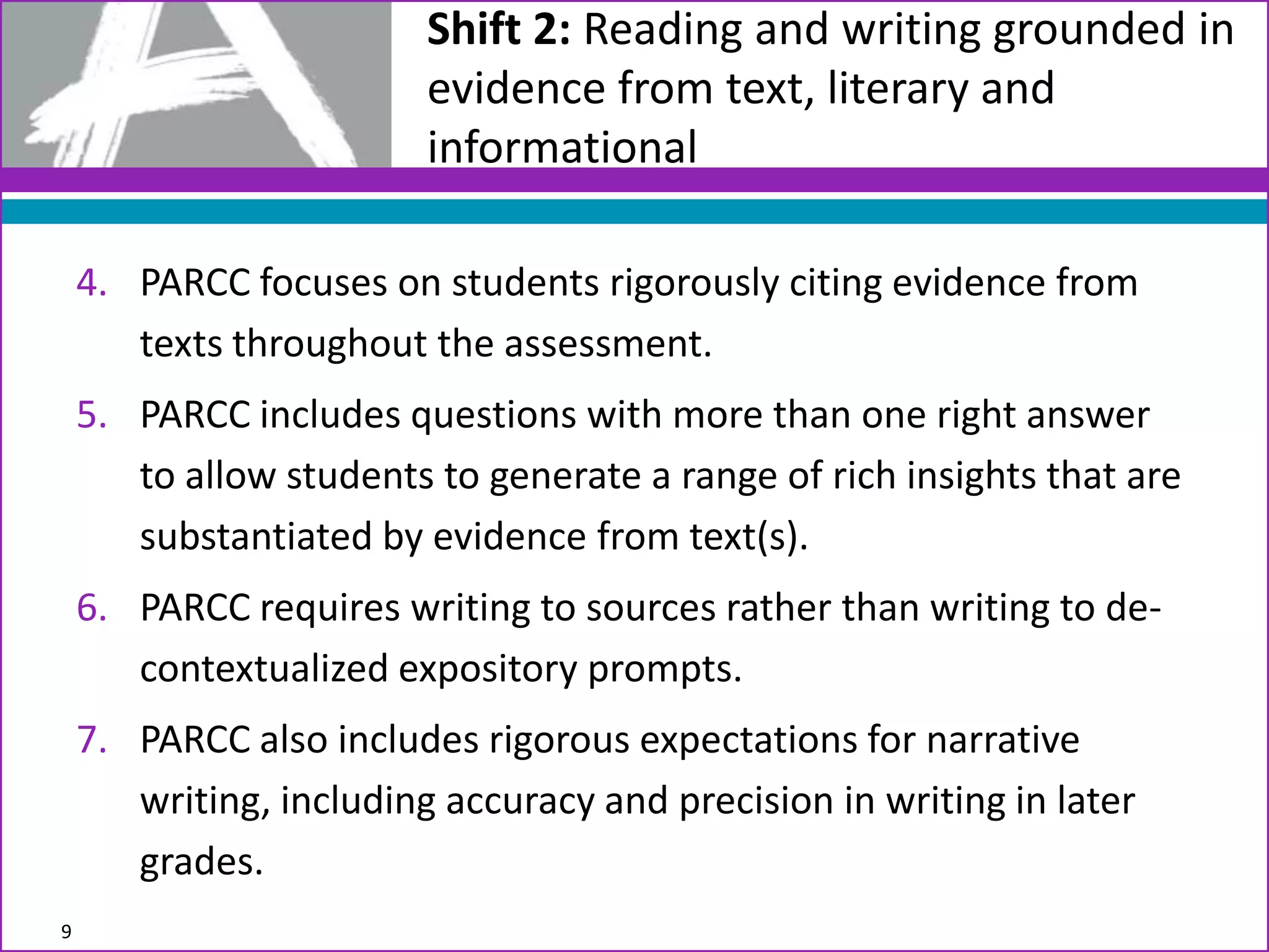 Parcc ela sample items overview ppt 081413 - fina lv3 | PPTX ...