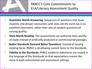 Parcc ela sample items overview ppt 081413 - fina lv3 | PPTX ...