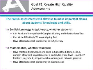 Parcc overview January 2012 | PPT | Standardized Testing | Educational ...
