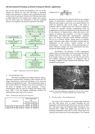 Parcel-based Damage Detection using SAR Data | PDF