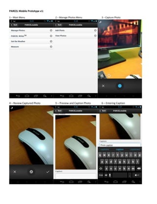PARCEL Mobile Prototypes | DOCX