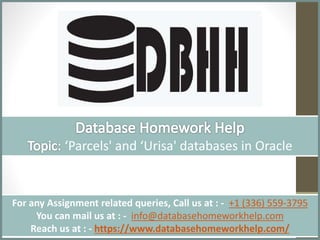 Parcels' and 'Urisa' Databases in Oracle | PPT