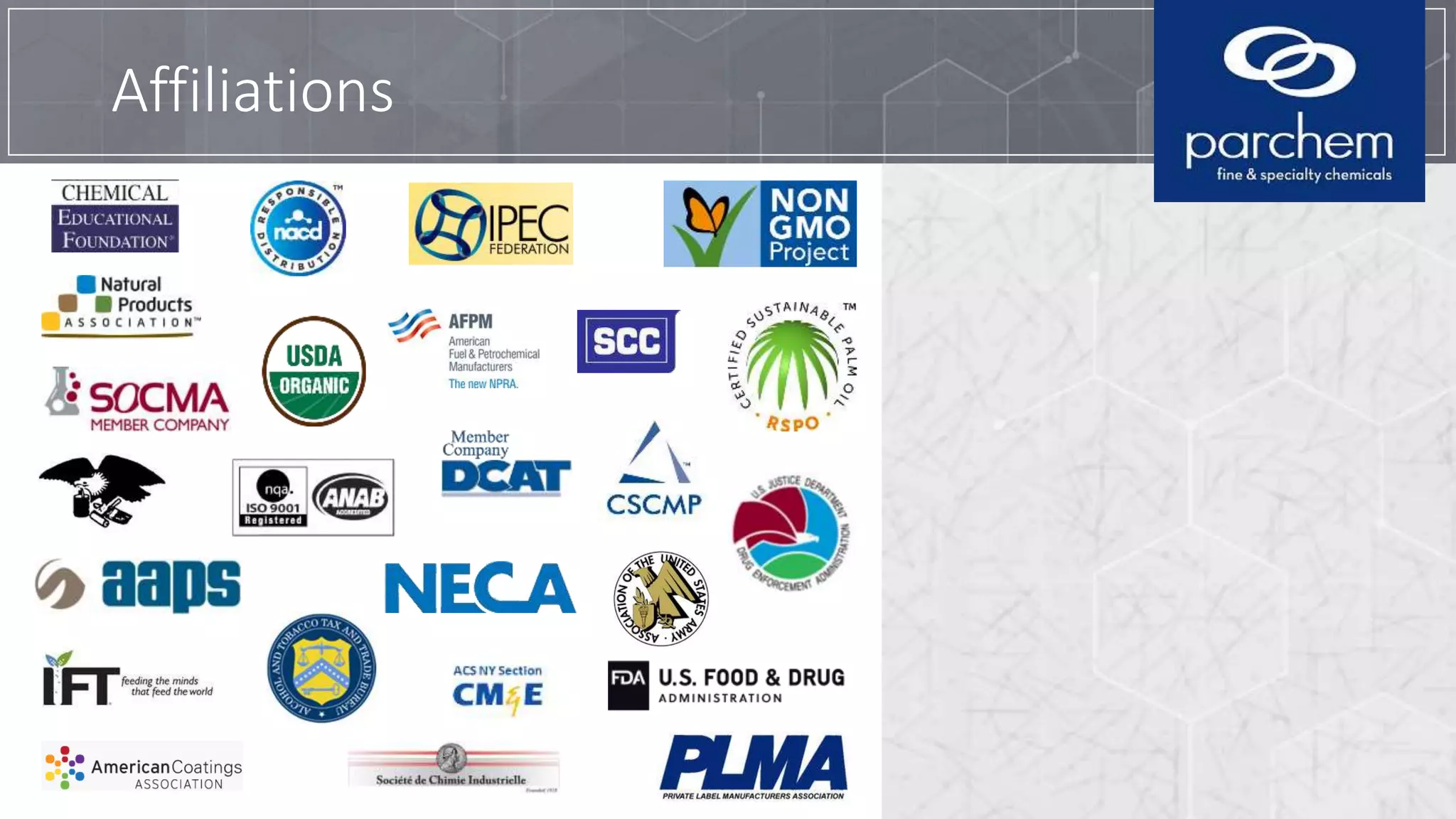 Parchem Company Presentation | PPT