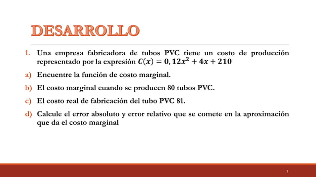 Aplicaciones de la derivada en la Carrera de Contabilidad y Auditoría ...