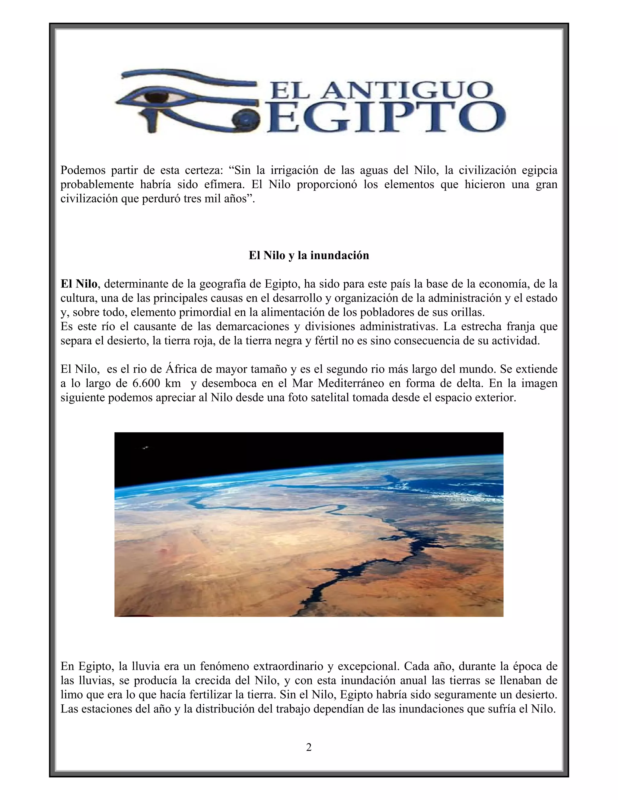 La importancia del Nilo | PDF