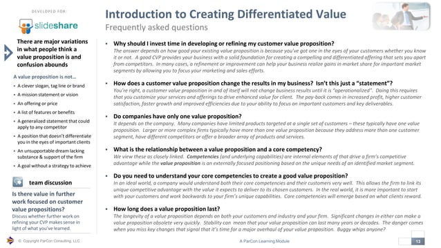 Customer Value Propositions and Differentiated Value | PPT