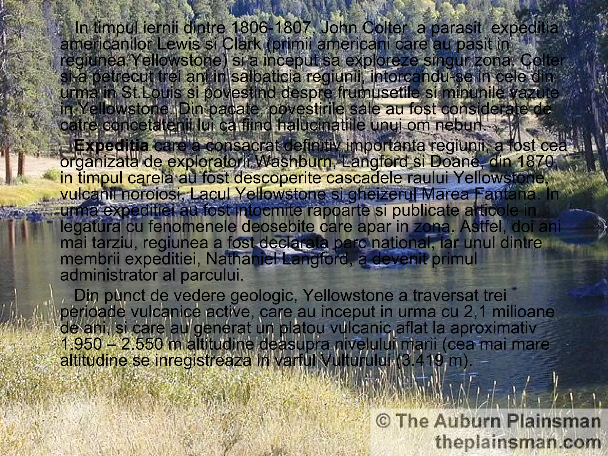 Parcul Yellowstone | PPT