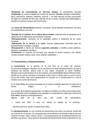 Contexto Histórico del Renacimiento | DOCX
