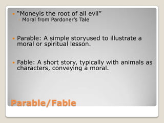 Pardoner's Tale | PPTX