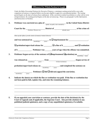 Pardon form | PDF | Crime & Harmful Acts to Individuals, Society ...