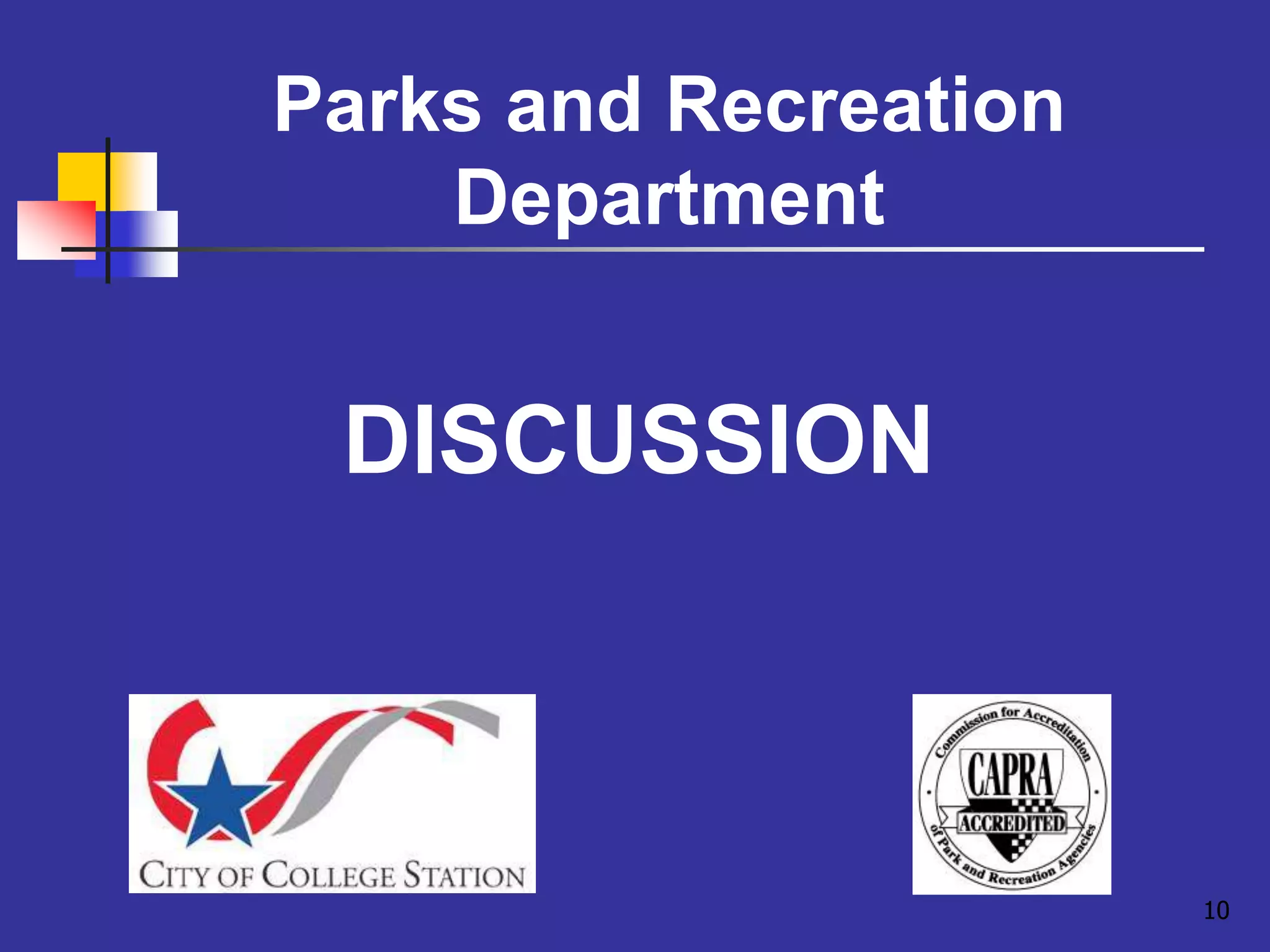 Parks & Recreation User Fees | PPTX