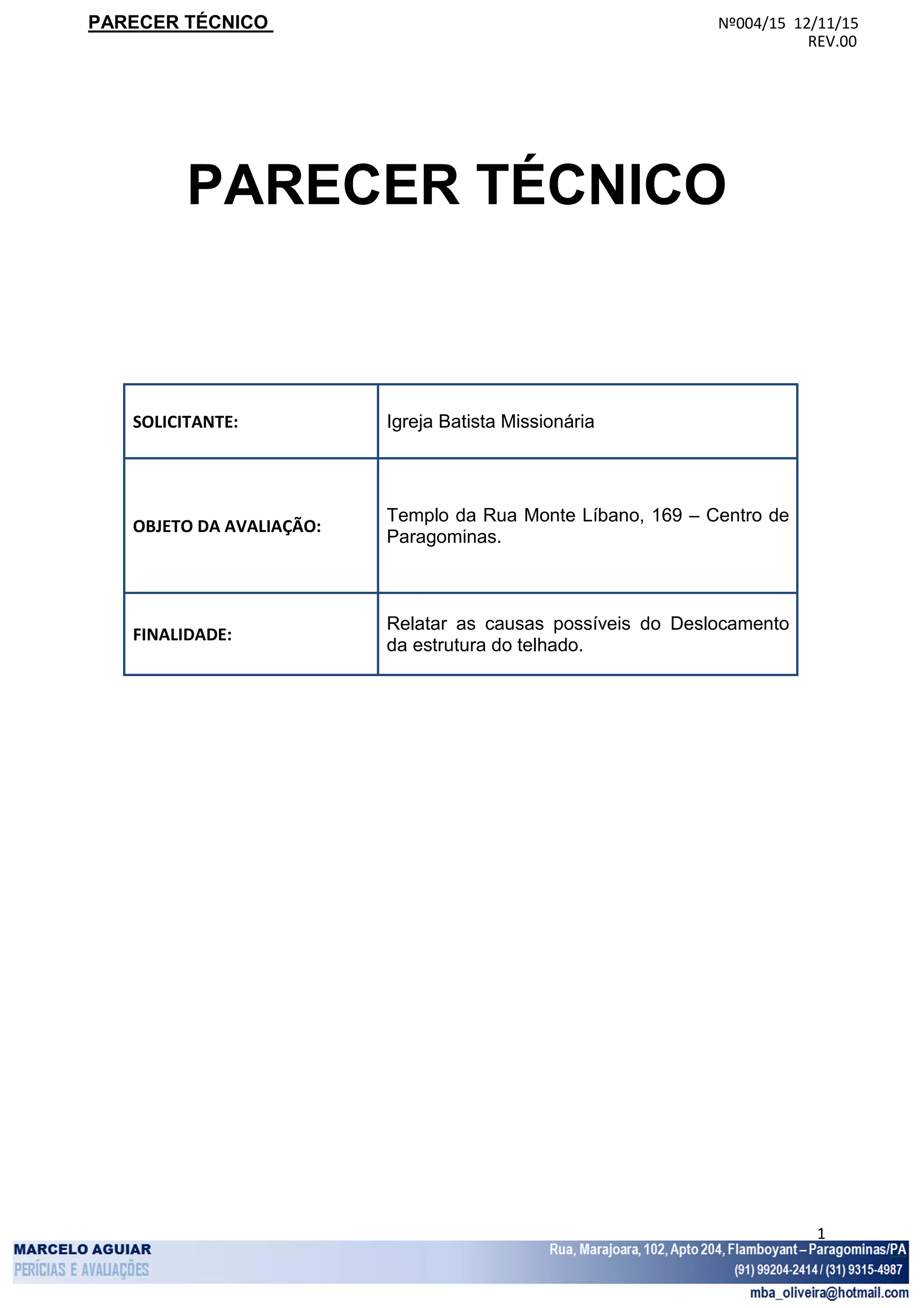 Parecer Técnico | PDF