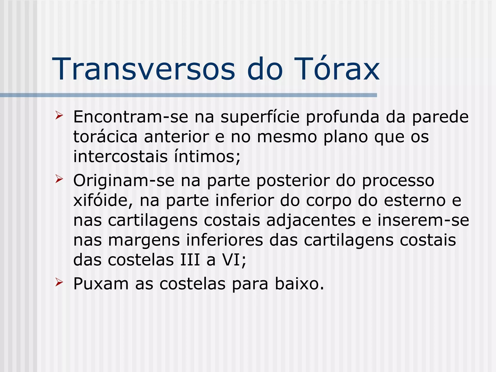 Parede toracica, musculos da respiracao e pulmao | PPT