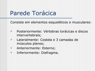 Parede toracica, musculos da respiracao e pulmao | PPT