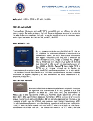 Evolución de los Procesadores CISC | PDF