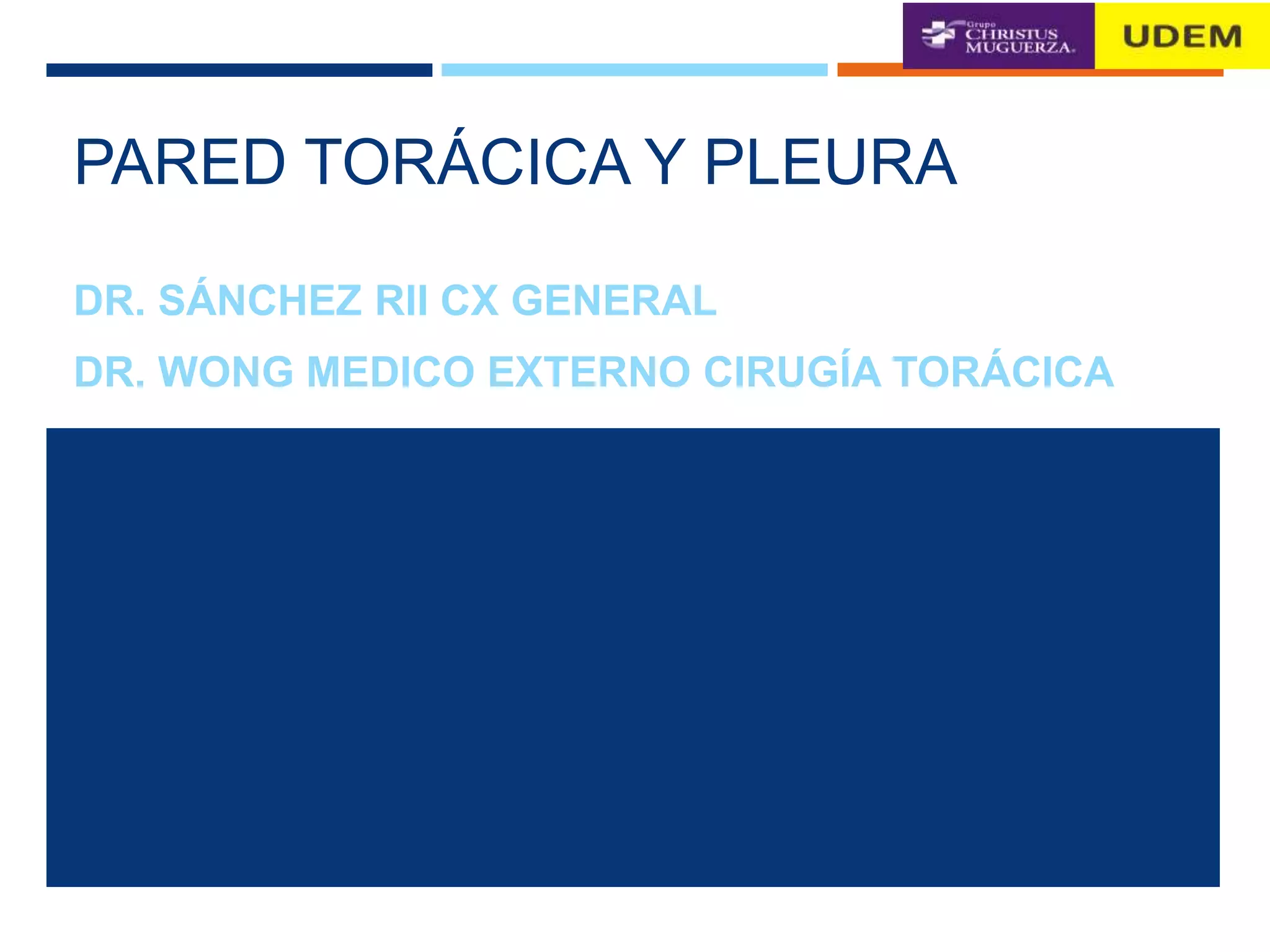 Pared toracica y pleura | PPT