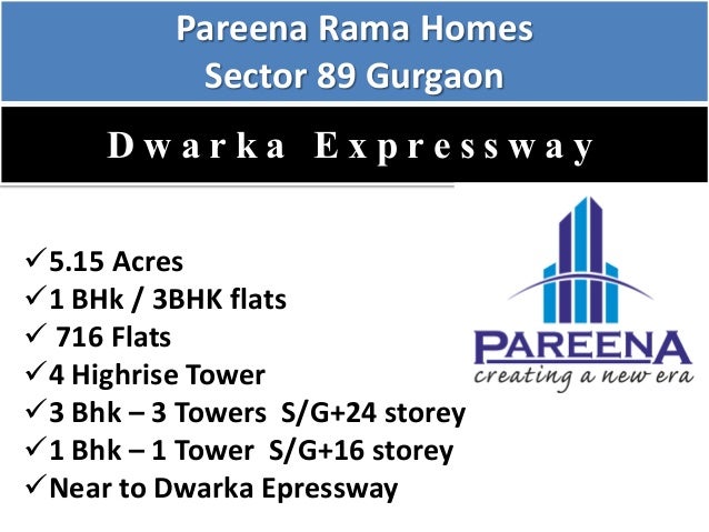 Pareena rama homes sector 89 gurgaon 1/3 BHK Flats | PPT