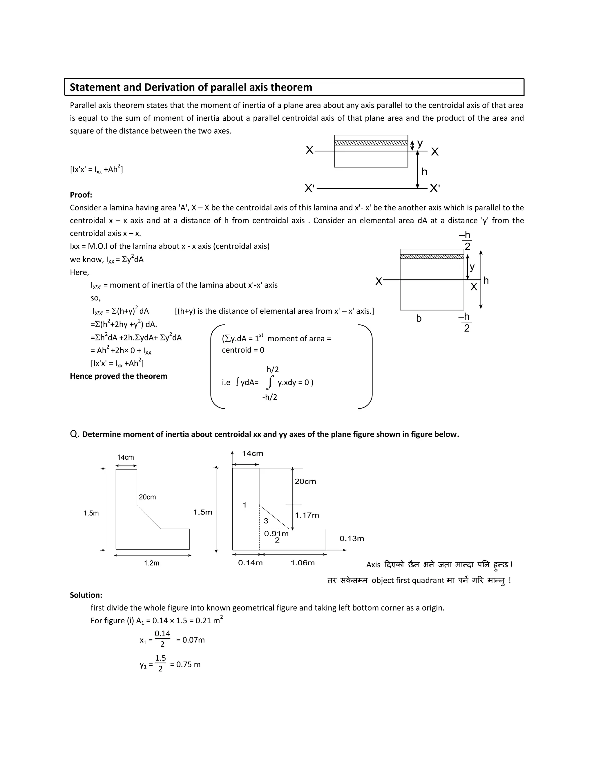 Parallel Axis Theorem And Their Use On Moment Of Inertia Pdf