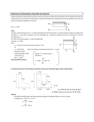 Parallel axis theorem and their use on Moment Of Inertia | PDF