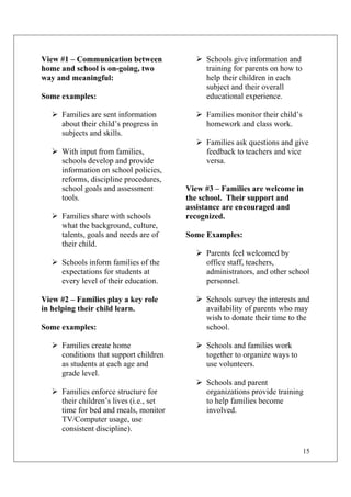 Parent Involvement in Education | PDF