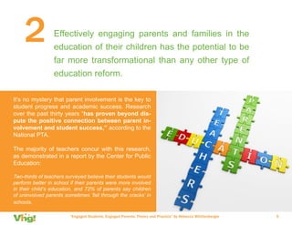 Engaged Parents, Engaged Students: Theory and Practice | PPT