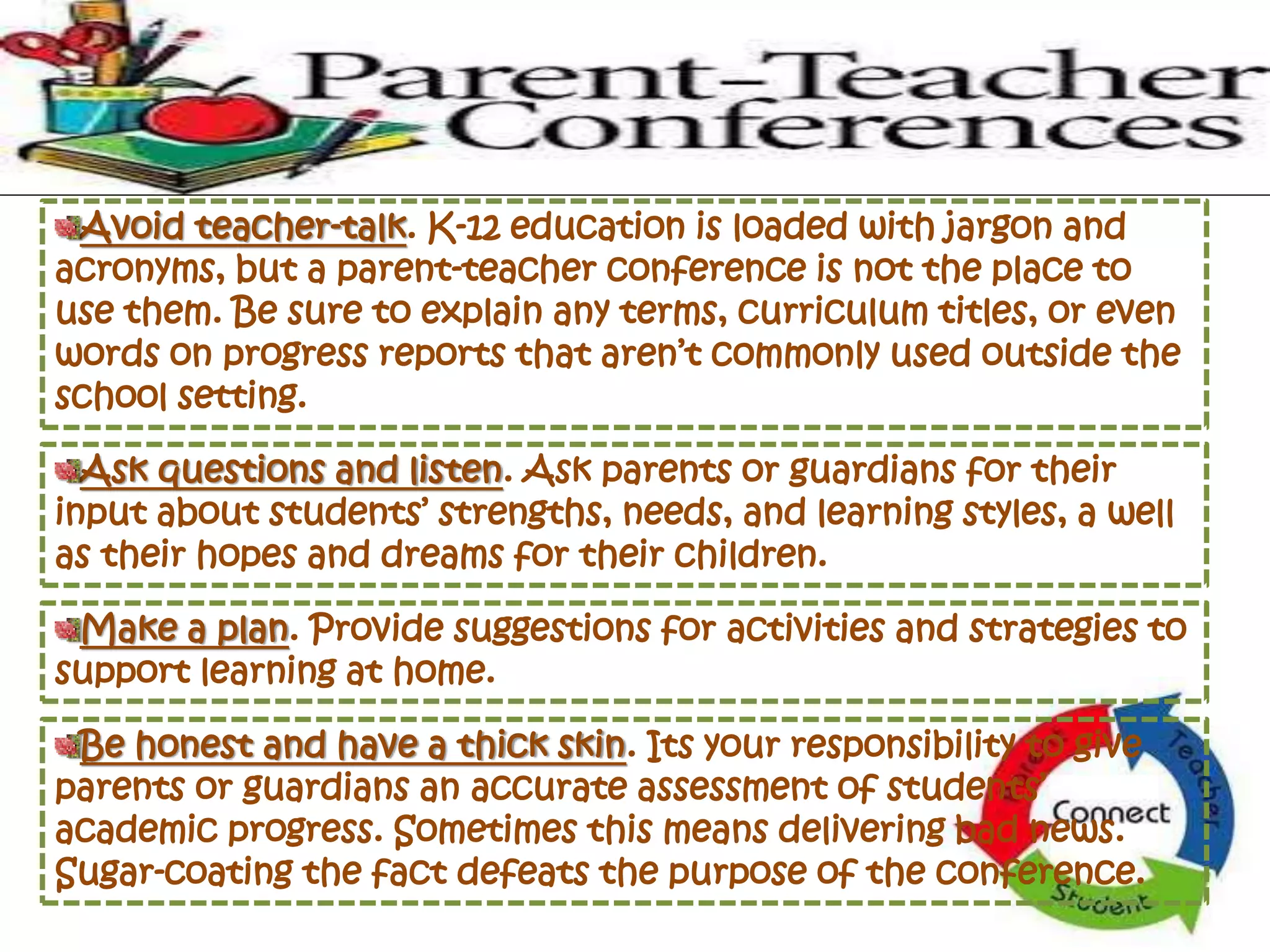 Parent teacher conference | PPTX