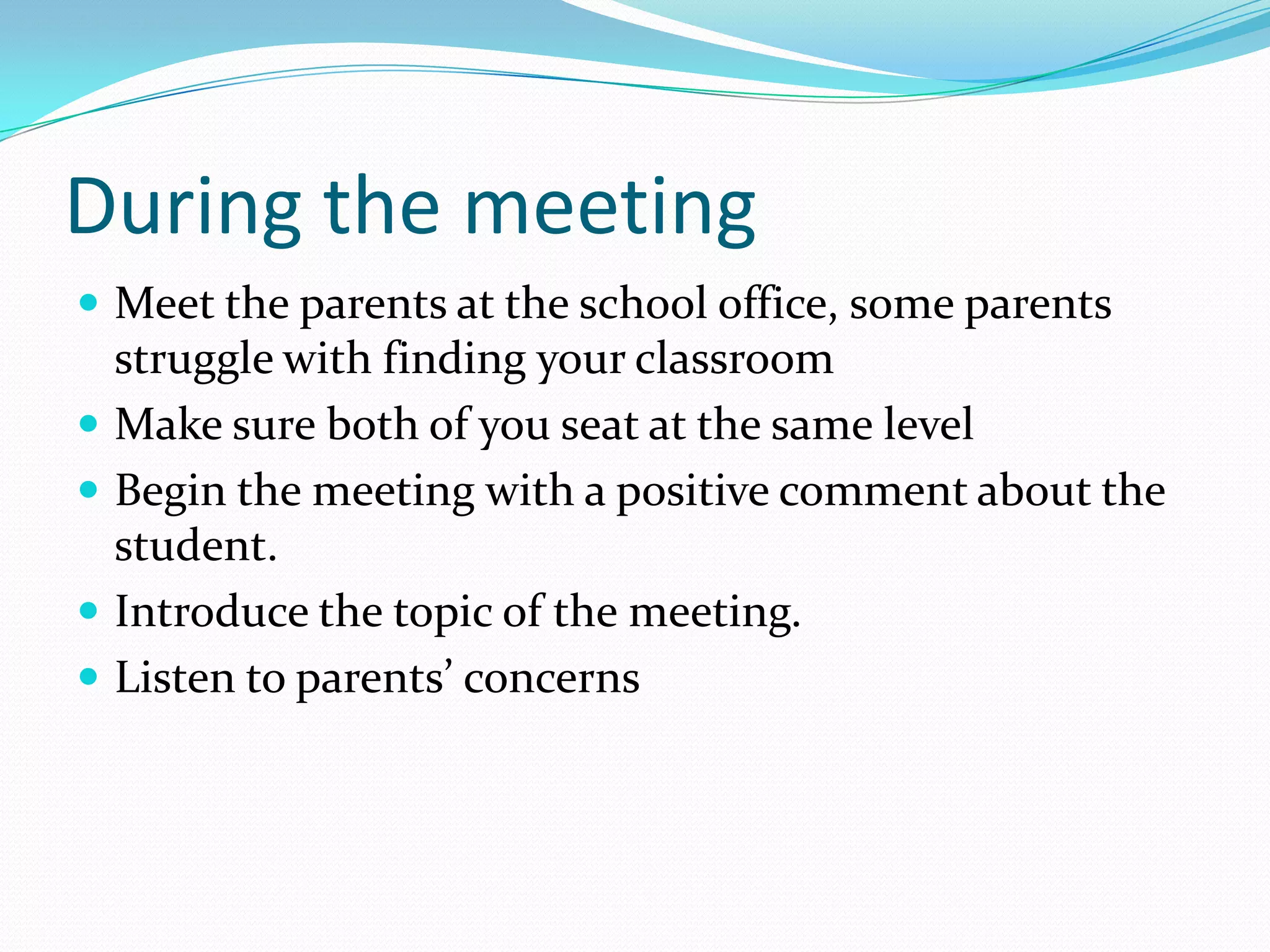 Parent teacher conferences | PPTX