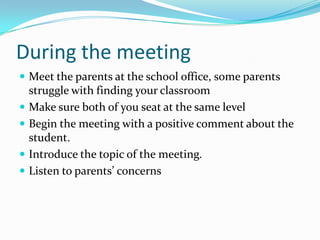 Parent teacher conferences | PPTX