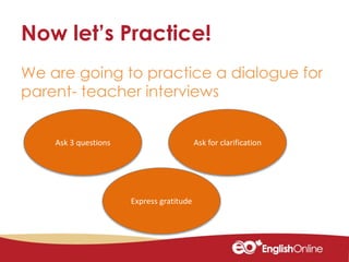 Parent teacher interviews | PPTX