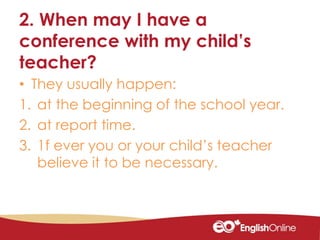 Parent teacher interviews | PPTX