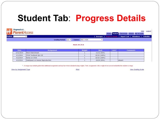 Parent access tutorial progressbook | PPTX | Education
