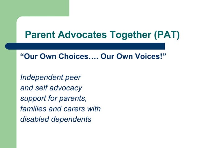 Parent Advocates Together | PPT