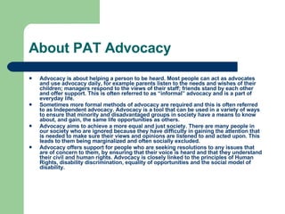 Parent Advocates Together | PPT
