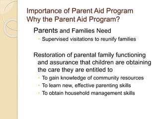 Presentation of the Parent Aid Program | PPTX