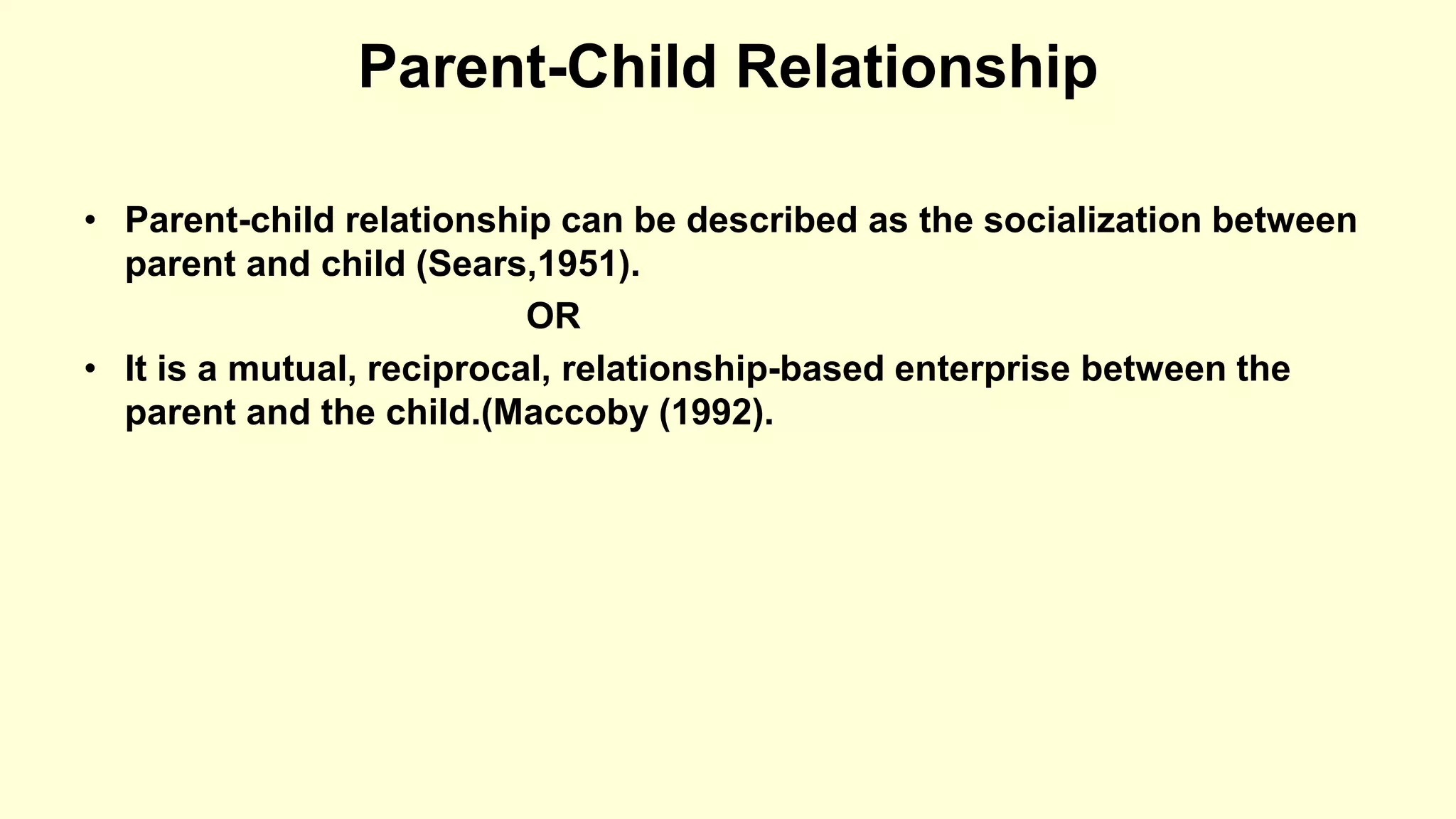 Parental bonding and parent child relationship among tertiary students ...