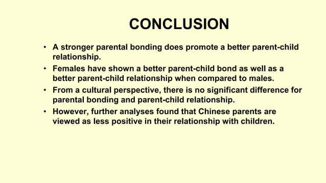 Parental bonding and parent child relationship among tertiary students ...