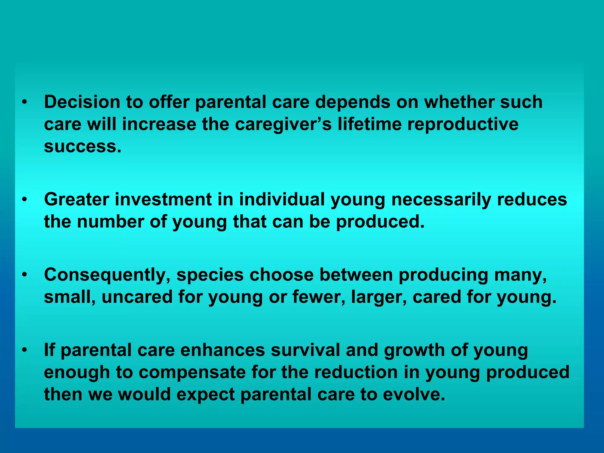 Parental care, and parent-offspring conflict | PDF