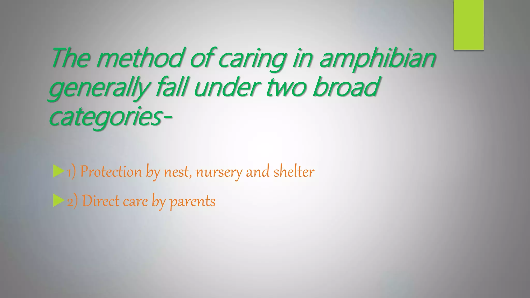 Parental care in amphibia | PPTX