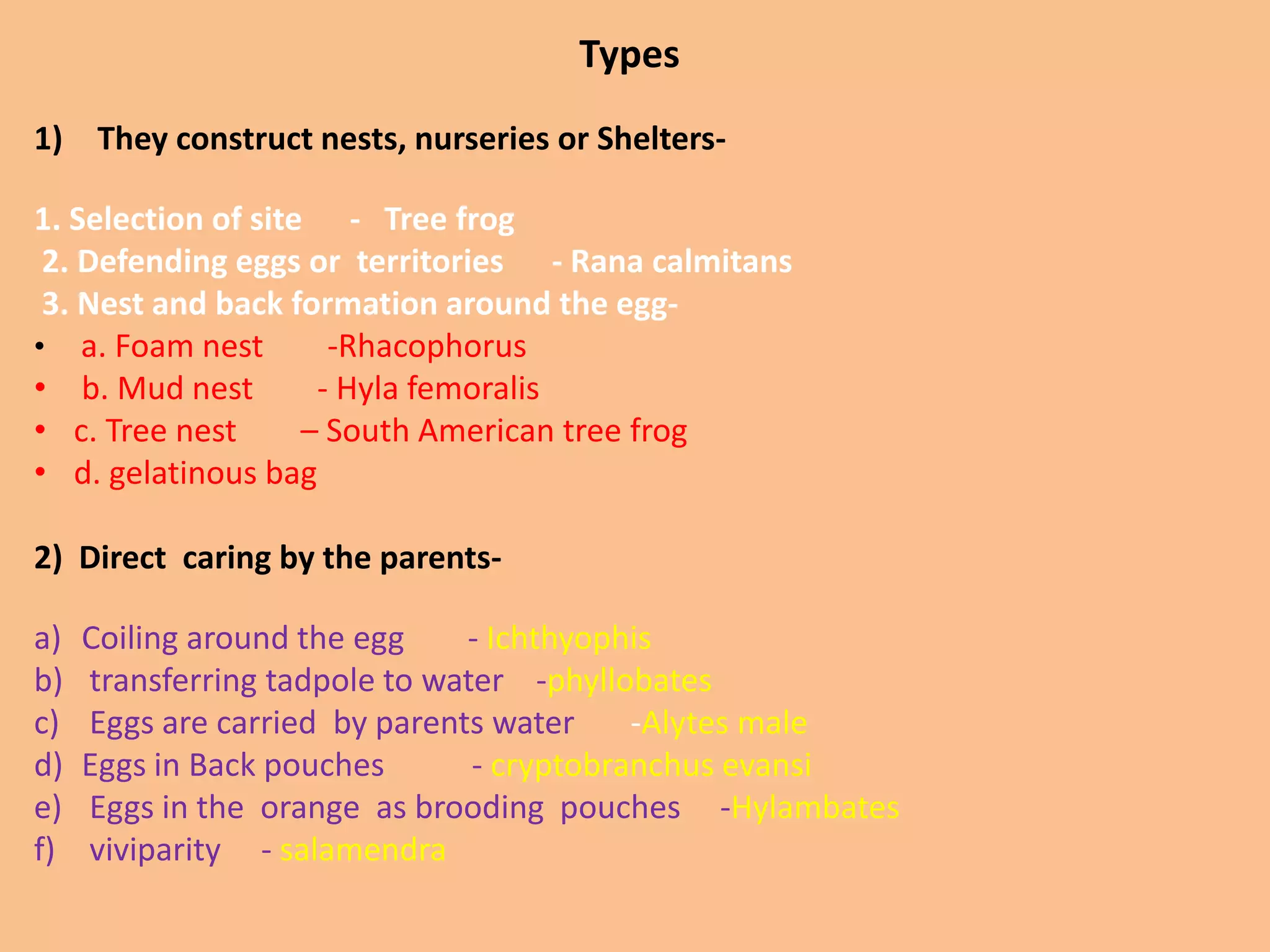 Parental care in amphibian | PPTX