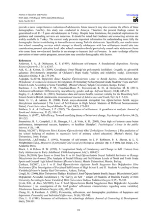 Parental education level positively affects self esteem of turkish ...