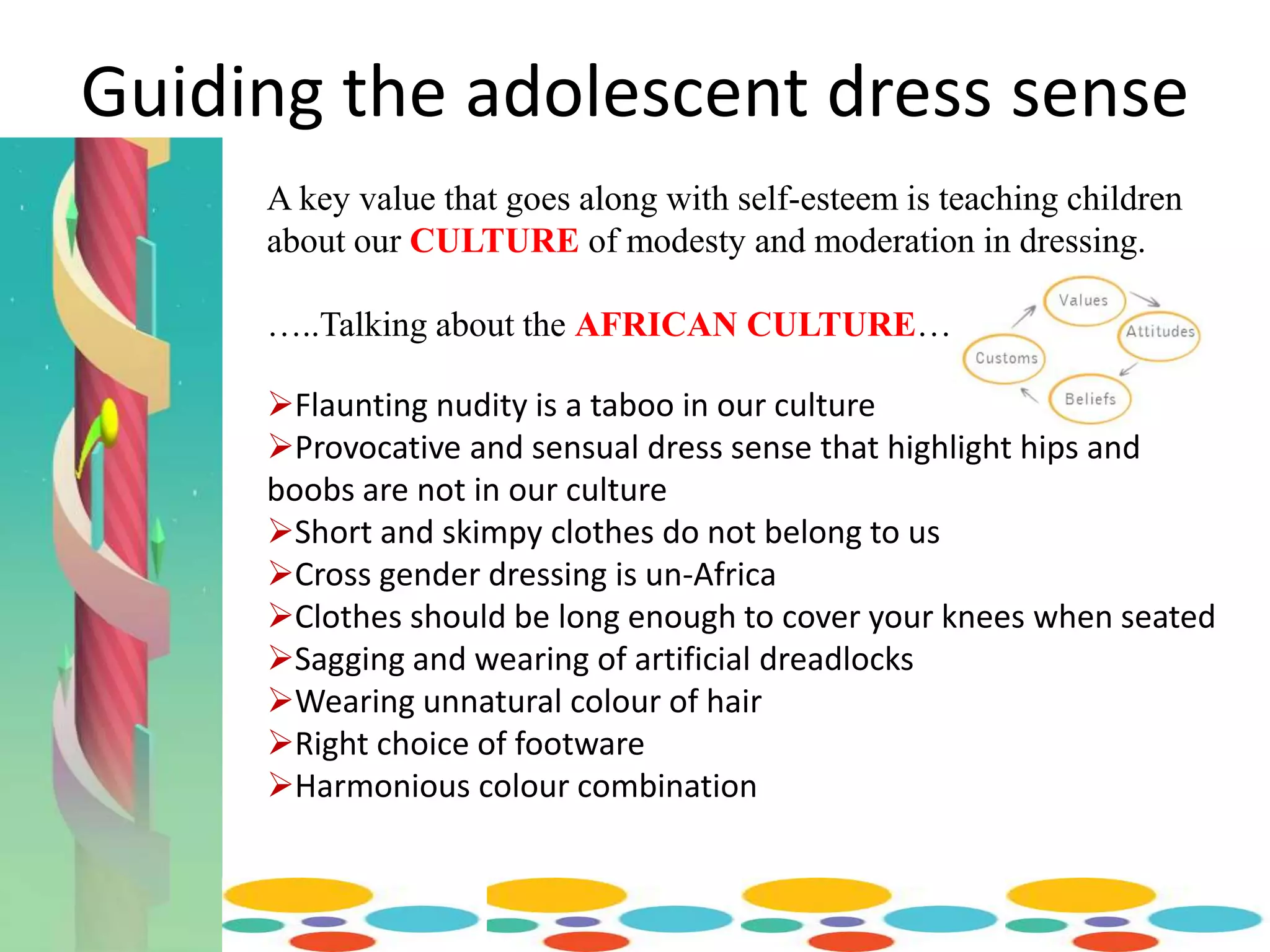 Parental guidance in adolescent dressing | PPTX