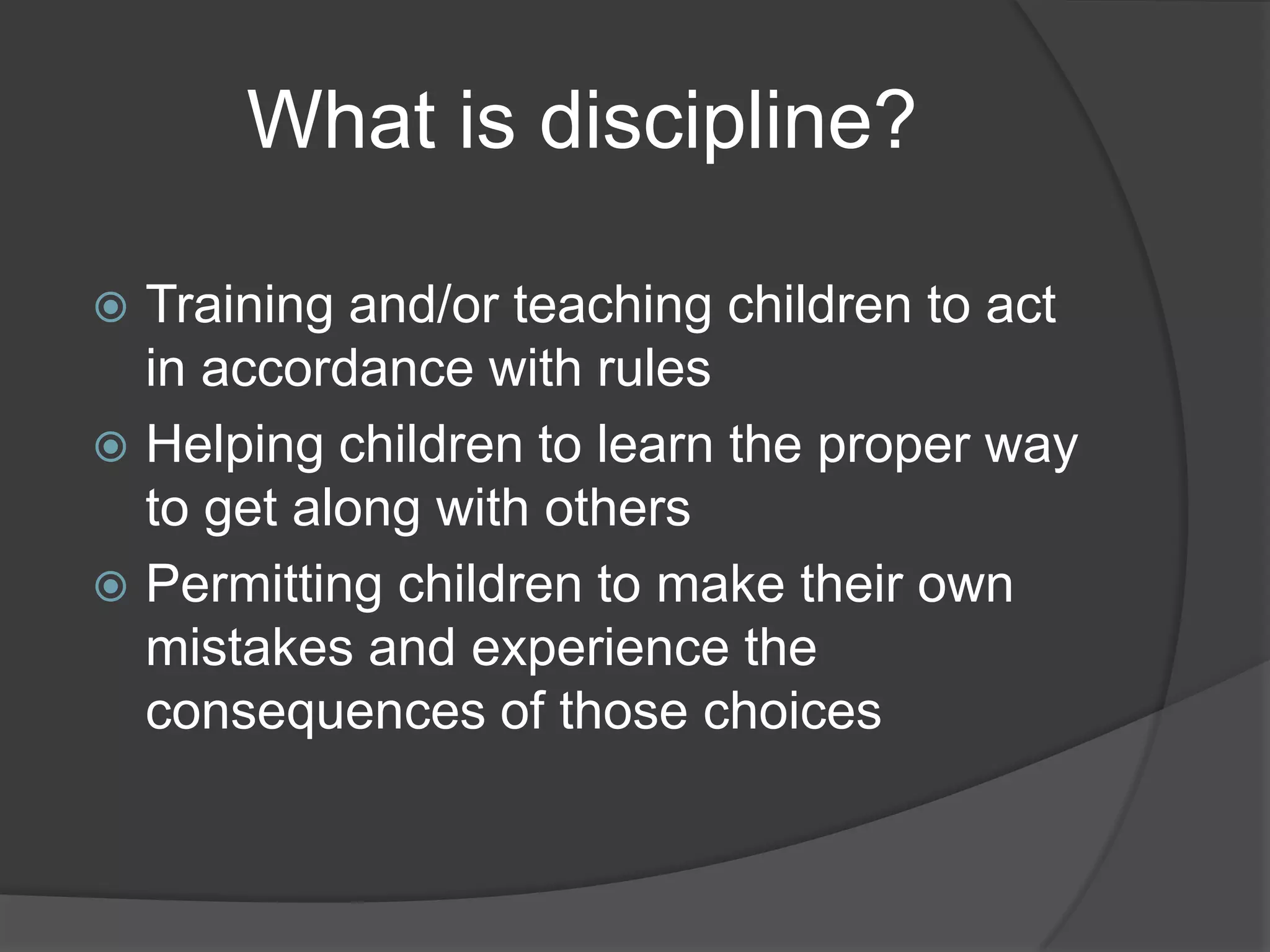 Parental guide to discipline for middle childhood | PPTX