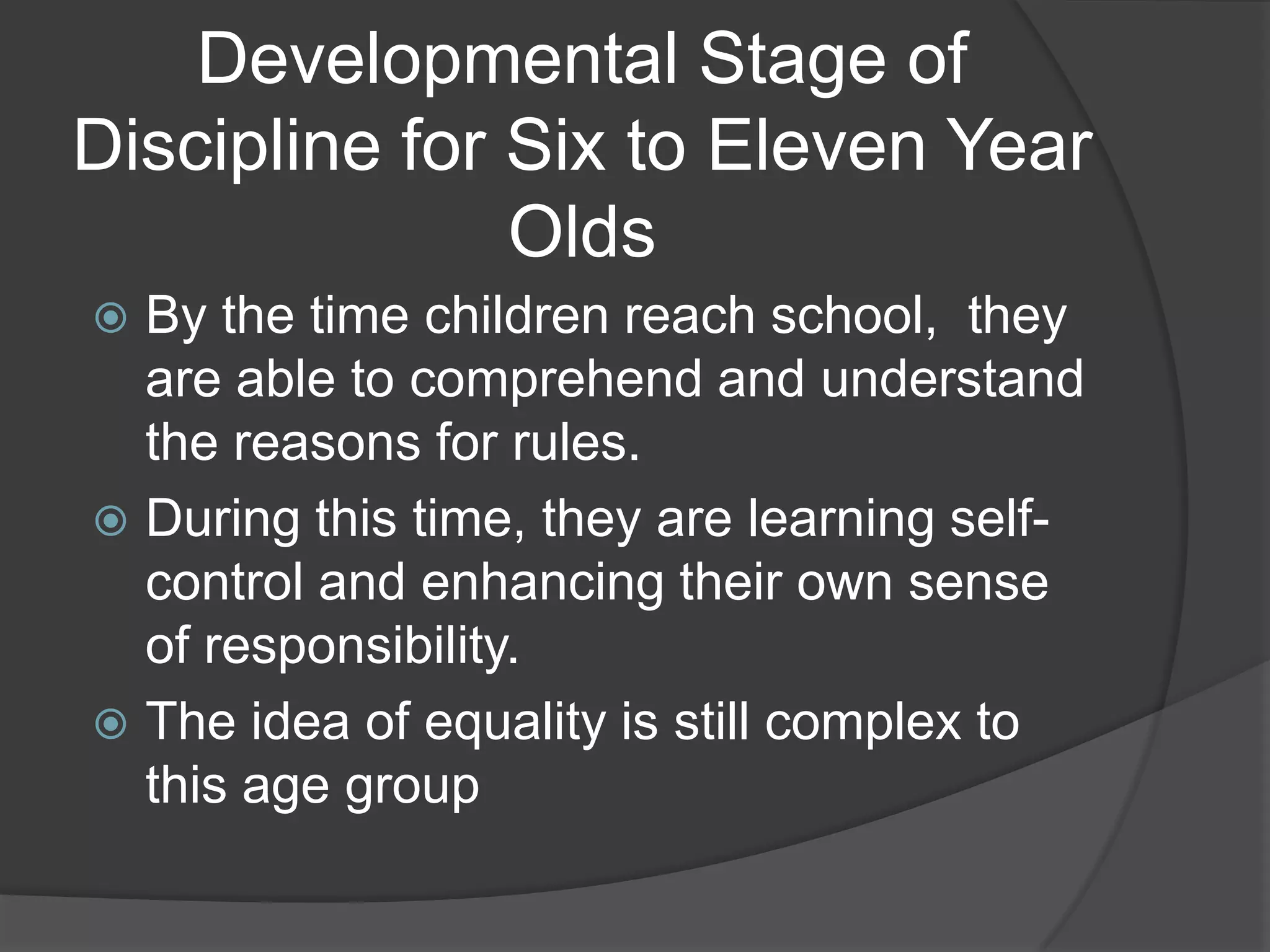 Parental guide to discipline for middle childhood | PPTX