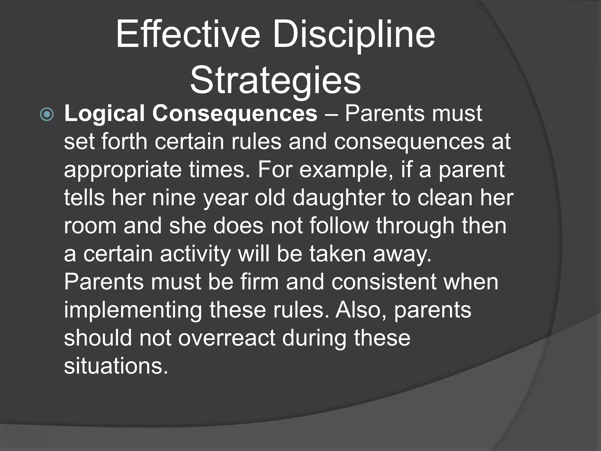 Parental guide to discipline for middle childhood | PPTX