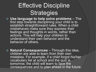 Parental guide to discipline for middle childhood | PPTX