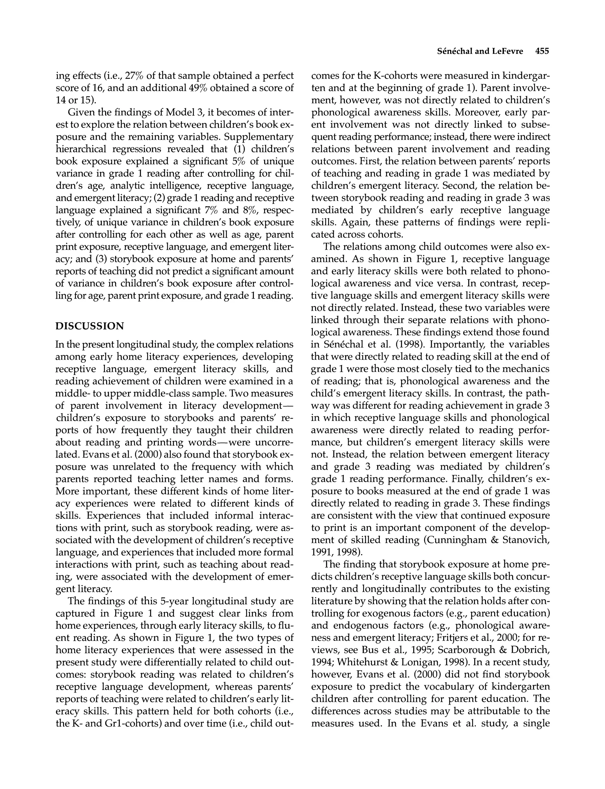 Parental involvement in the development of children's reading skill | PDF